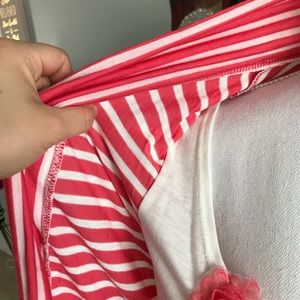Lavish | Tops | Lavish Coral And Off White Top | Poshmark